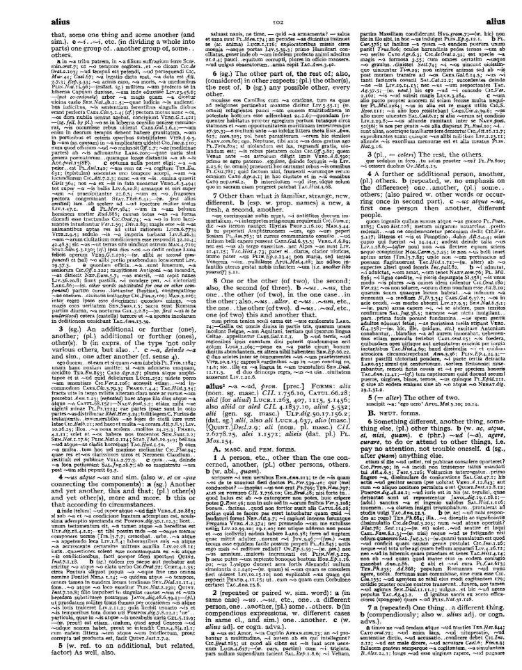 alius (Latin adjective) - "other" - Allo Latin