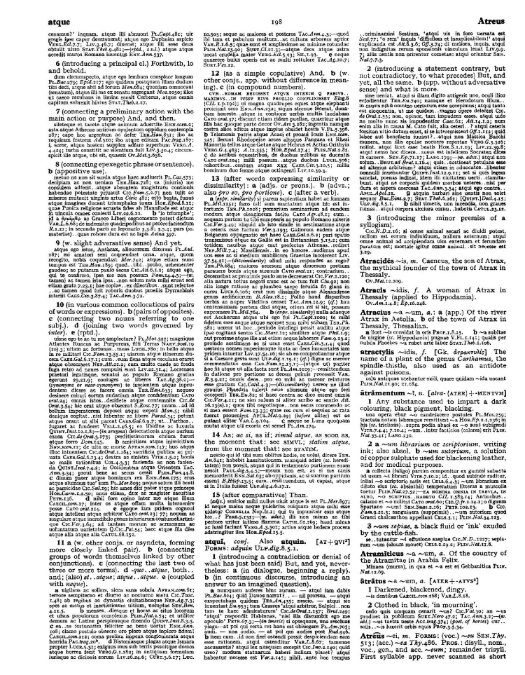 atque, ac (Latin conjunction) - "and" - Allo Latin