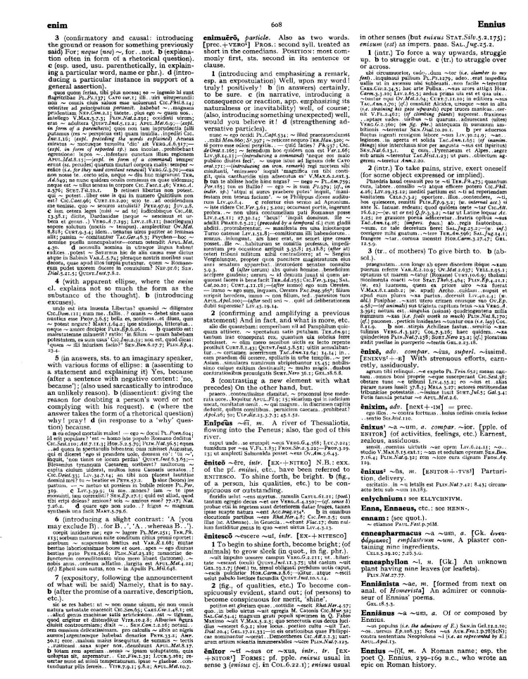 enim (Latin conjunction) - "truly" - Allo Latin