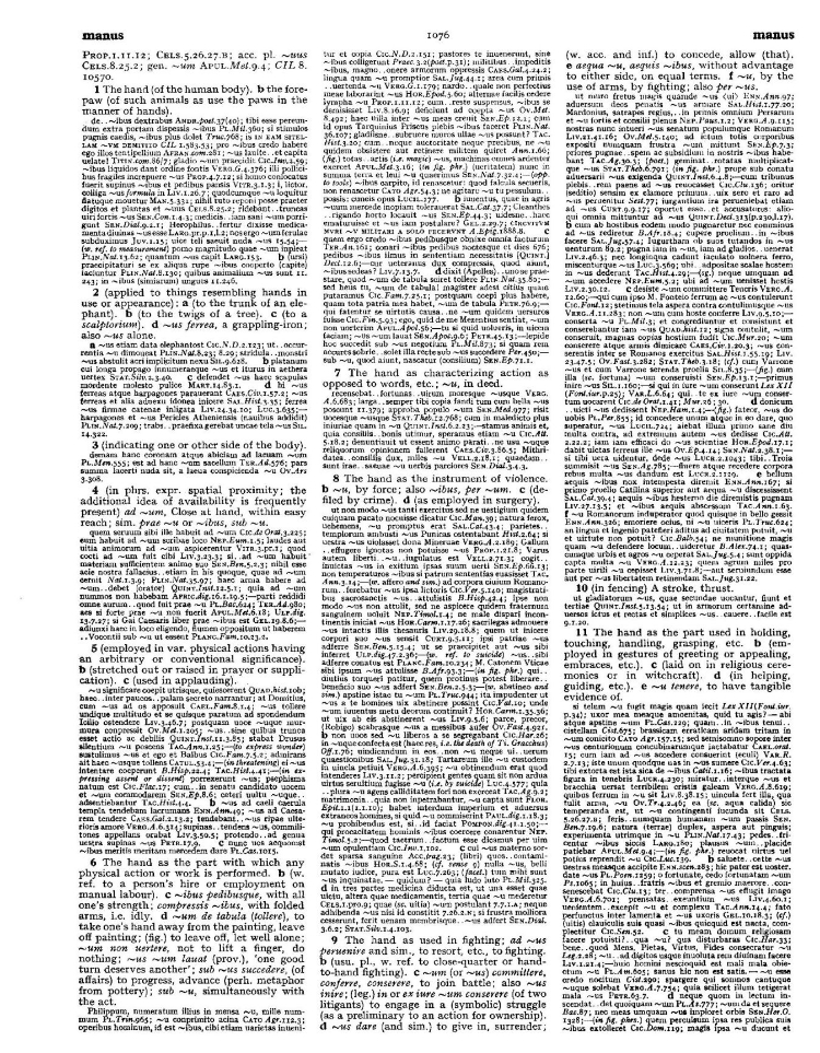 manus (Latin noun) - "hand" - Allo Latin