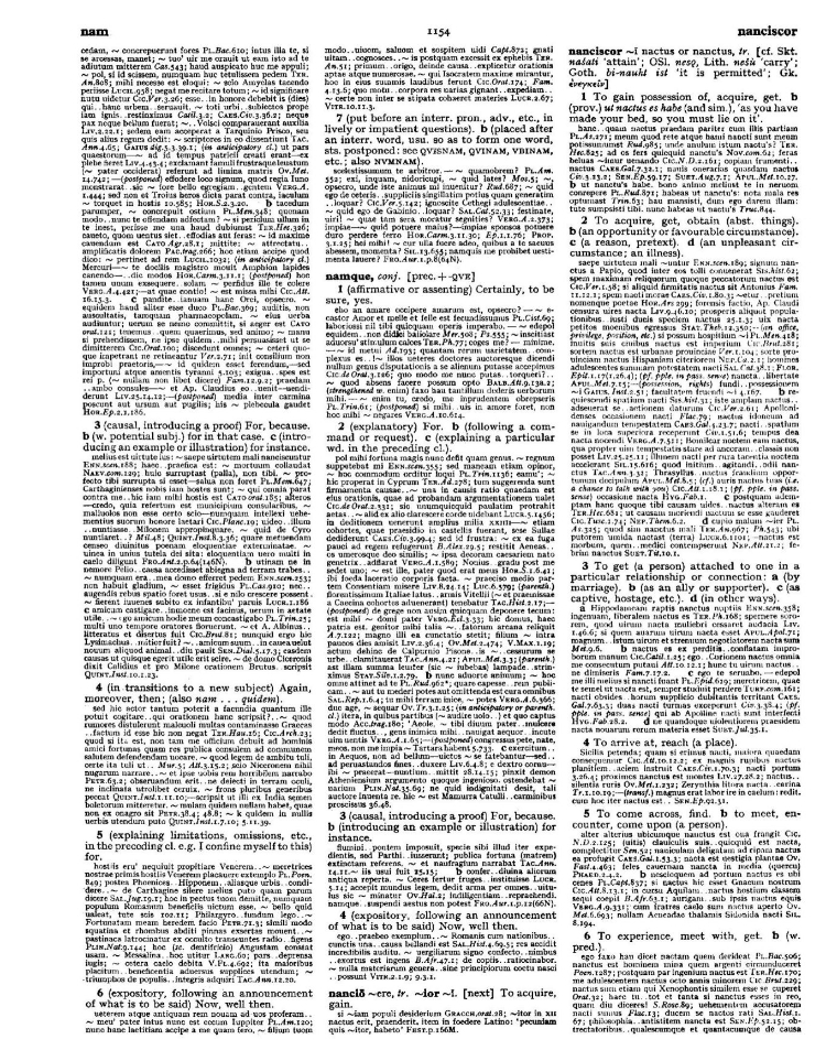 nam (Latin conjunction) - "for" - Allo Latin