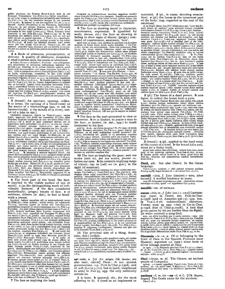 ōs (Latin noun) - "mouth" - Allo Latin