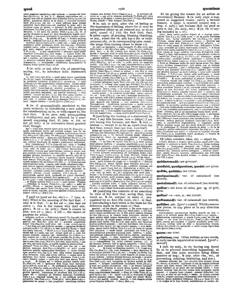 quod (Latin conjunction) - "because" - Allo Latin