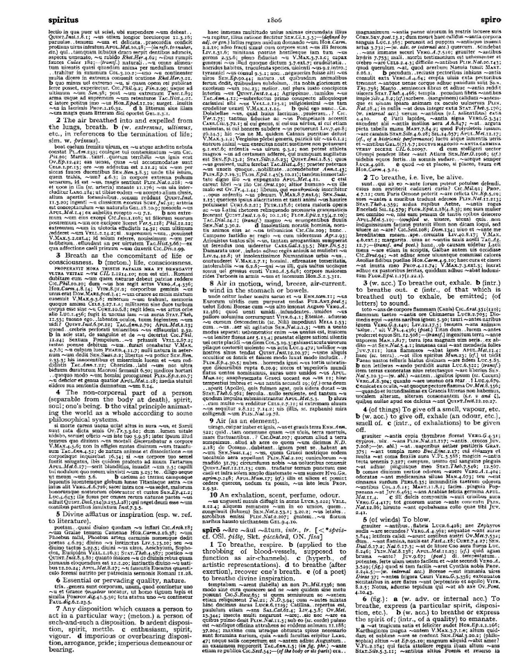 spīritus (Latin noun) - "breath" - Allo Latin