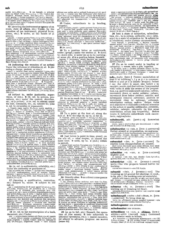 sub (Latin preposition) - "under" - Allo Latin